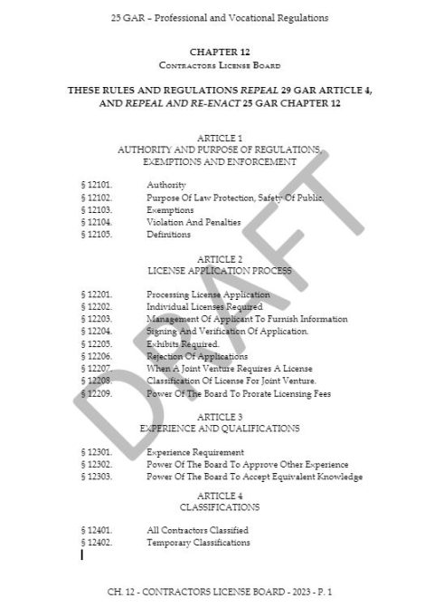CLB | Contractors Licensing Board